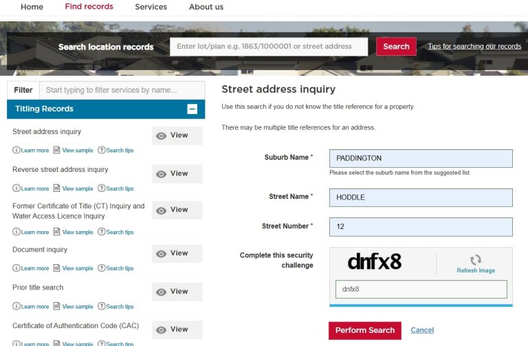 Free Property Title Searches in Australia